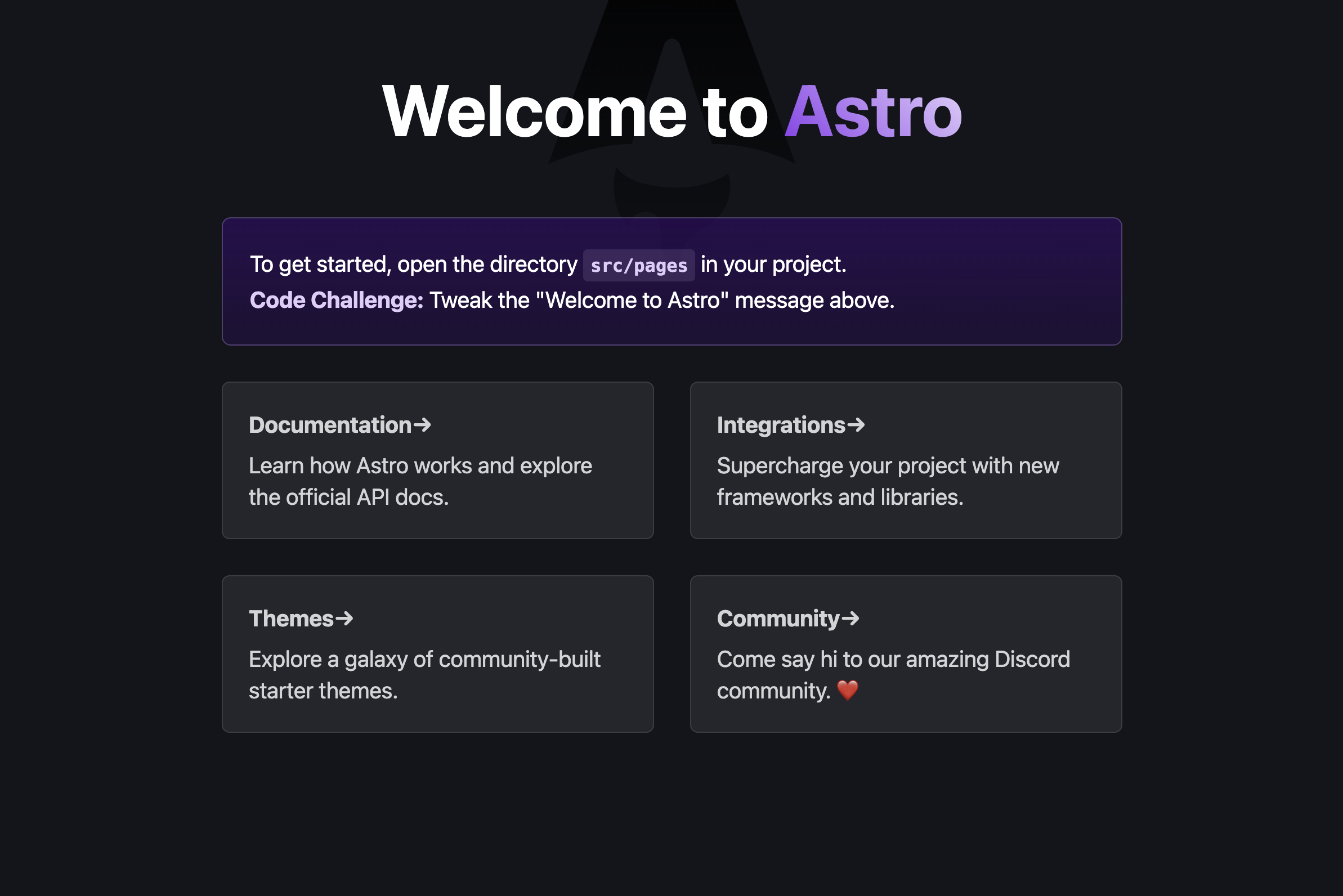 Astro Starter · Wasmer